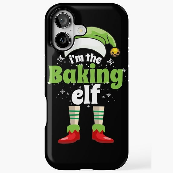Baking Elf Funny Family Holiday Matching iPhone Case 17 through 11 Pro ...