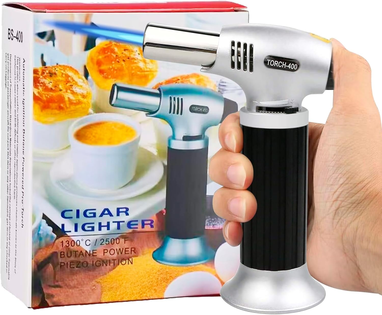 Baking Food torch, Refillable Butane Kitchen Torch Lighter Culinary ...
