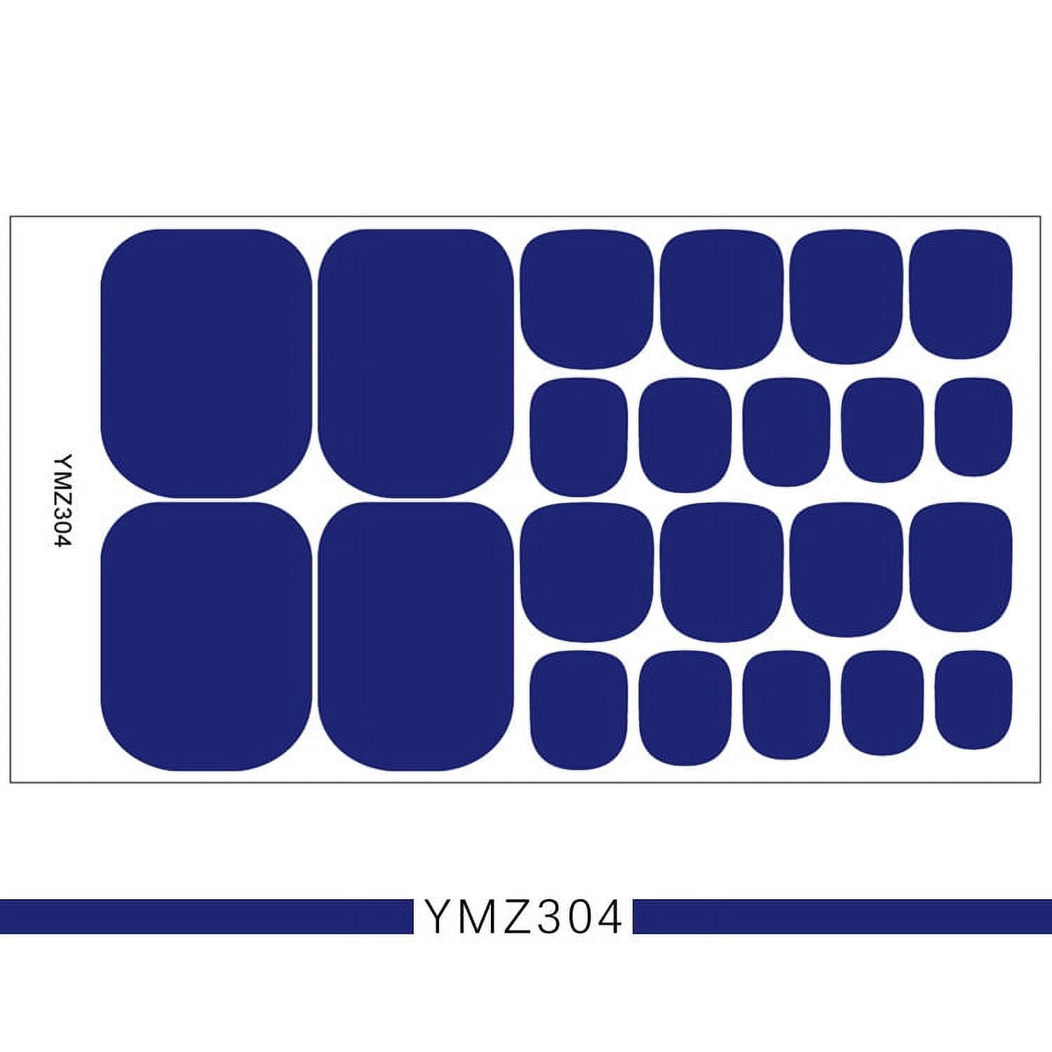 Baking Free Toe Nail Sticker Wraps Solid Color Full Cover Foot Stickers ...