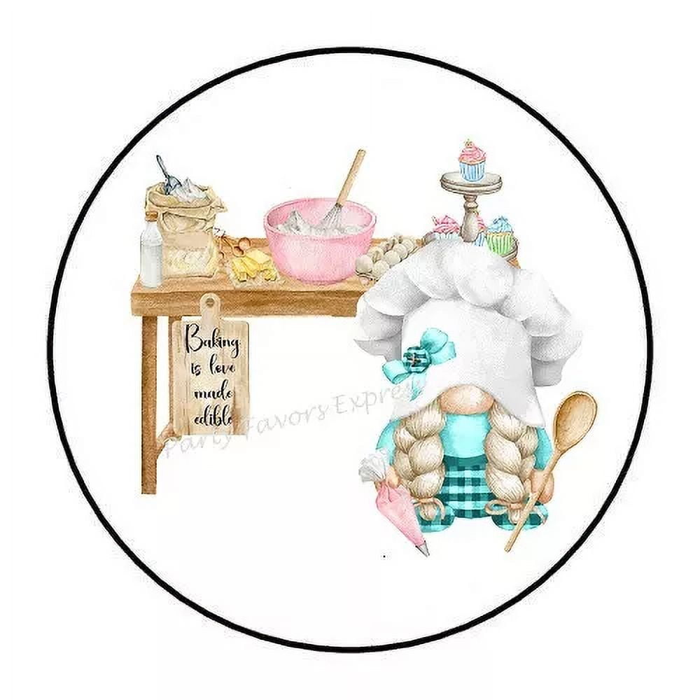 Baking Gnome Sticker Party Favor Sticker Envelope Seals Labels Stickers ...
