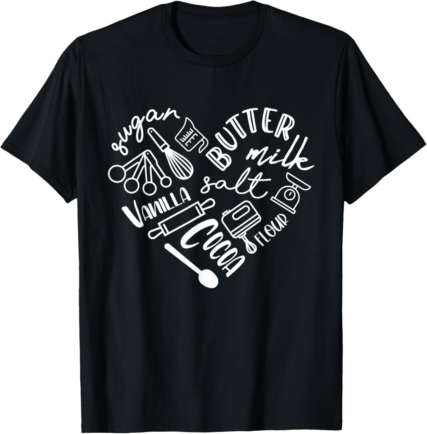 Baking Heart Shirt For Baker Pastry Chef Or Cook T-ShirtMen's and women ...