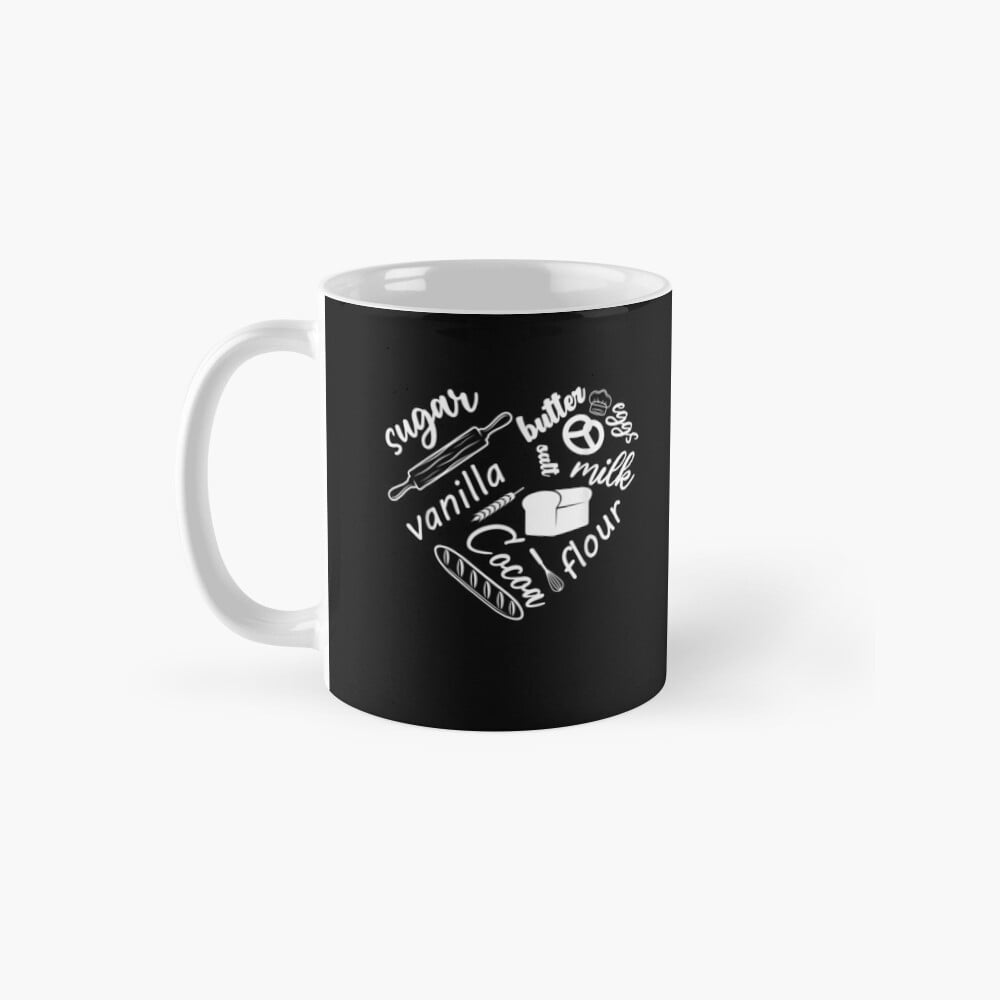 Baking Ingredients and Utensils Heart Baker Classic Mug - Walmart.com