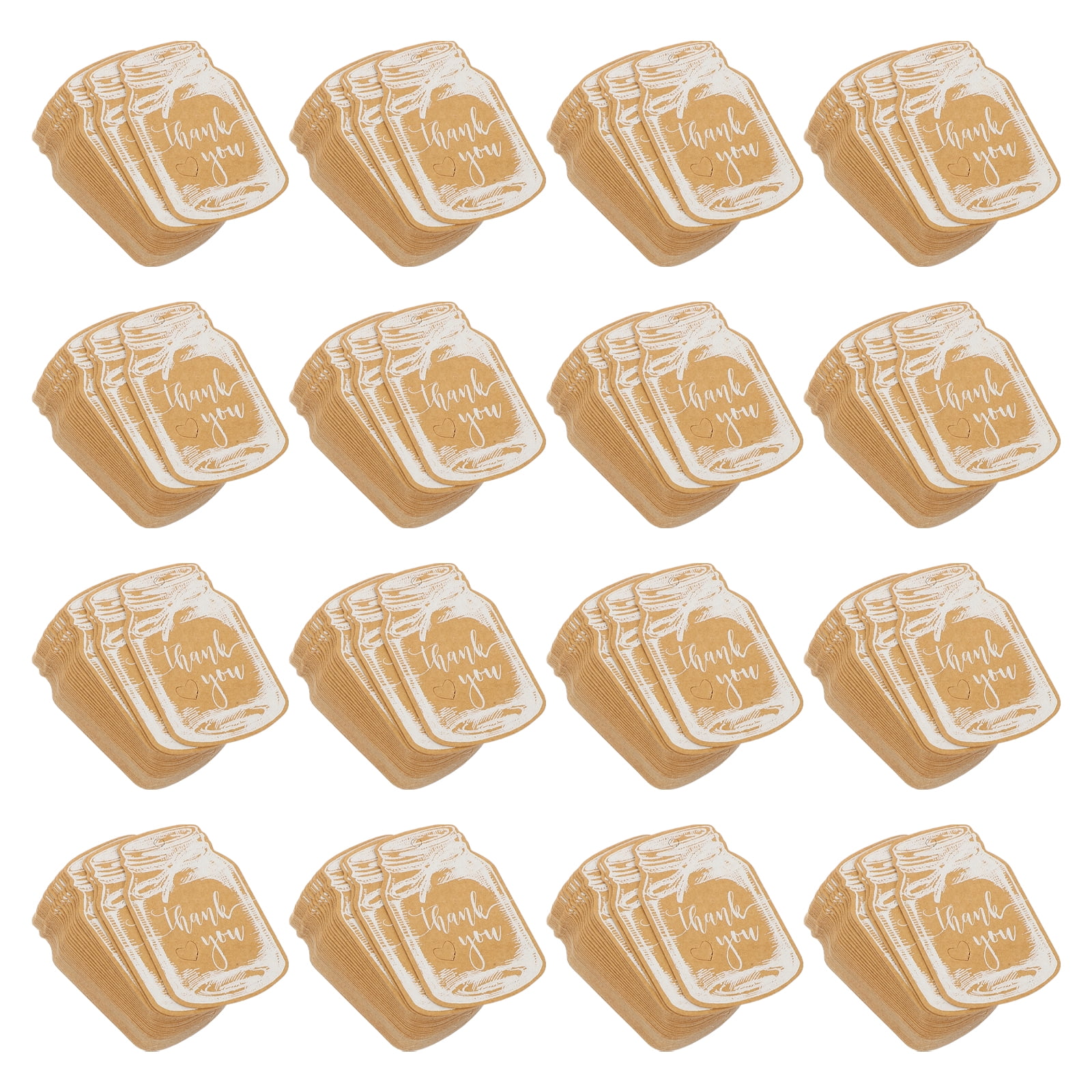 Baking Labels Kraft Paper Hang Tag Gift Tags Blank Hanging Thank You ...