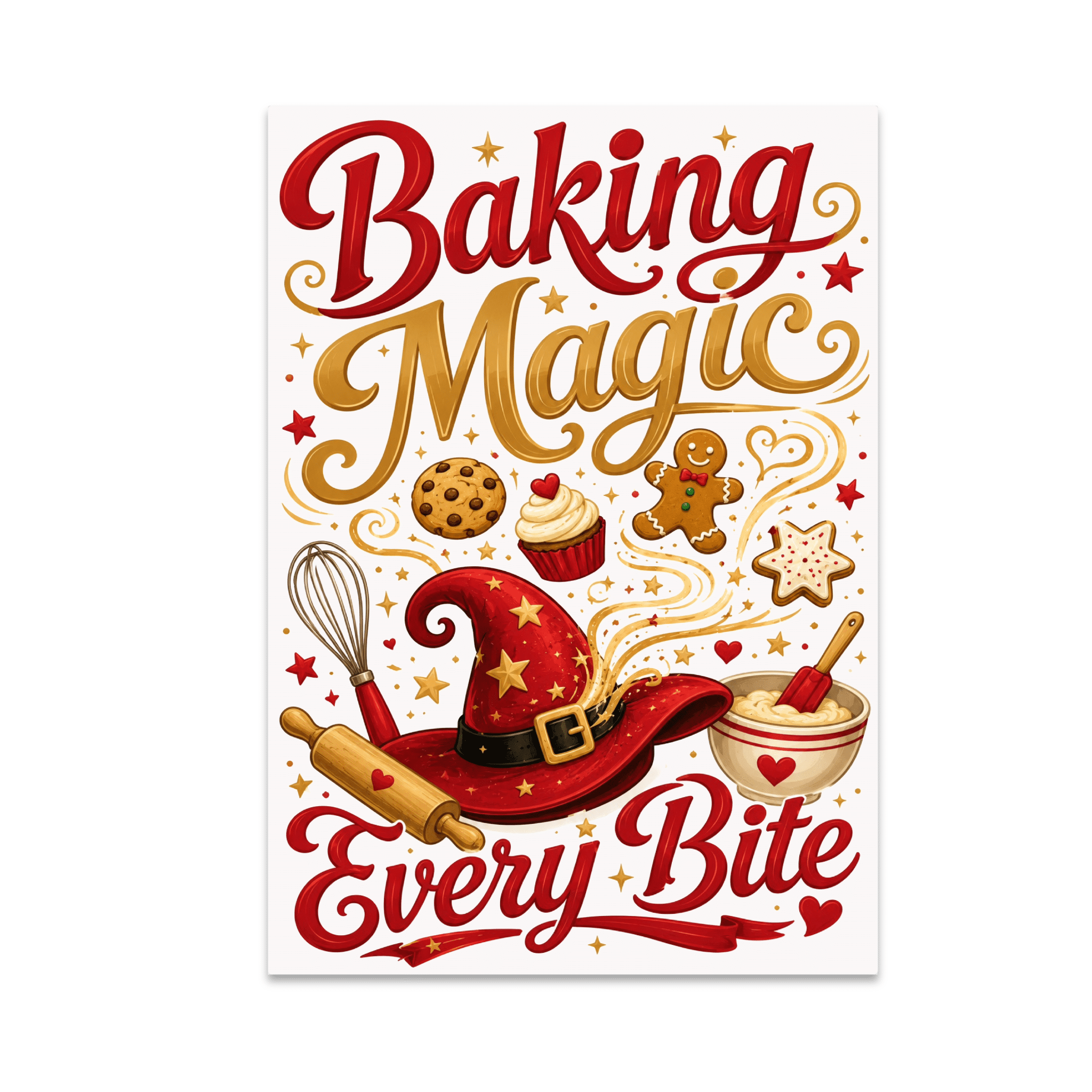 Baking Magic Every Bite - Baking Enthusiast - 13x19 Poster Print ...