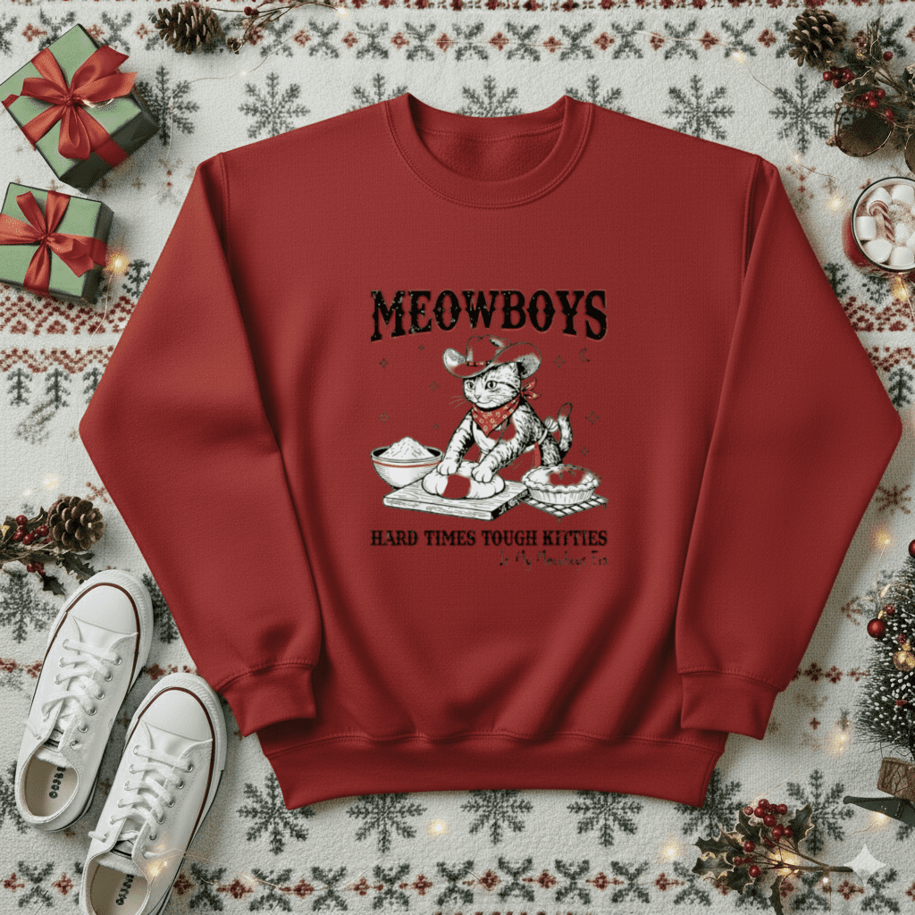 Baking Meme Meowboys Funny Cowboy Cats Western Style Kitchen Humor Art ...