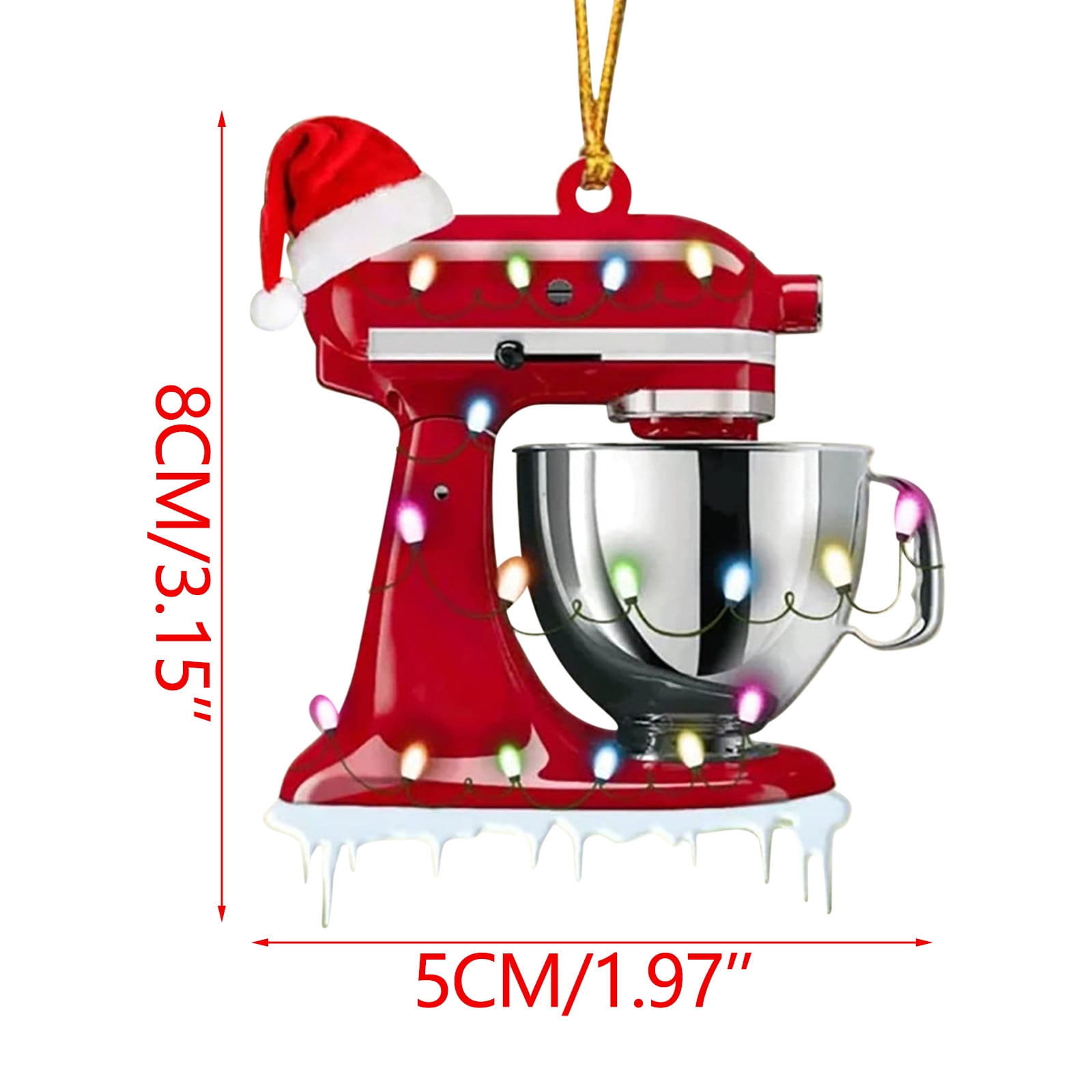Baking Mixer Hanging Ornament for Baking Lovers 2D Christmas Tree ...