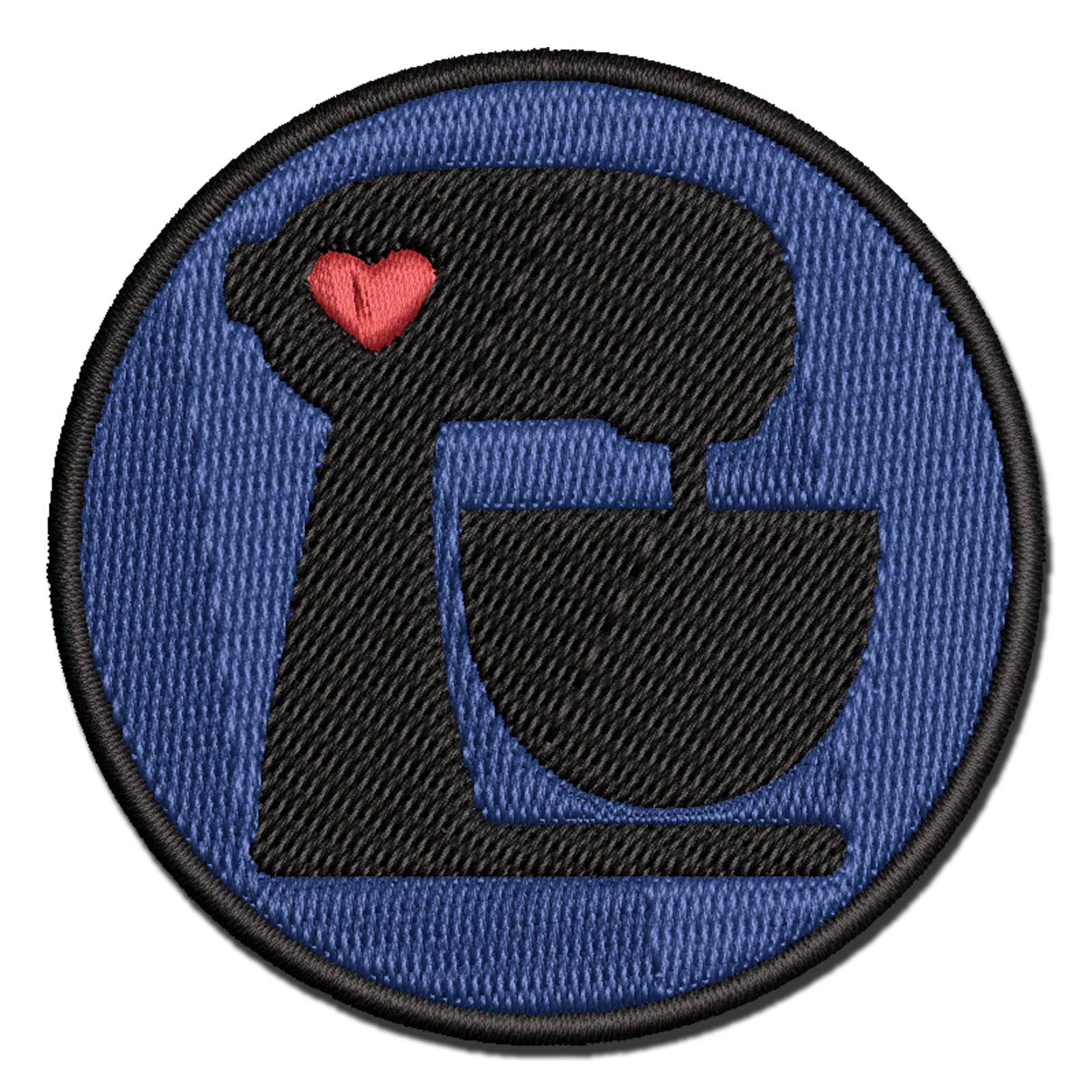 Baking Mixer with Heart Baker Applique Multi-Color Embroidered Hook ...