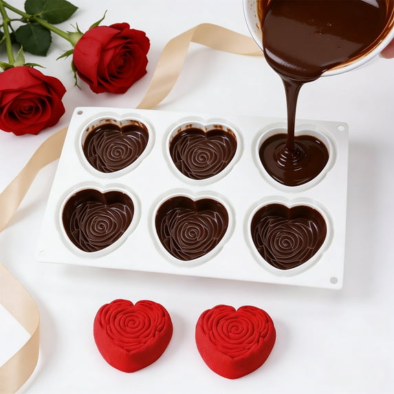 Baking Mold,Chocolate Molds Silicone,Love Silicone Cake Mold Set ...