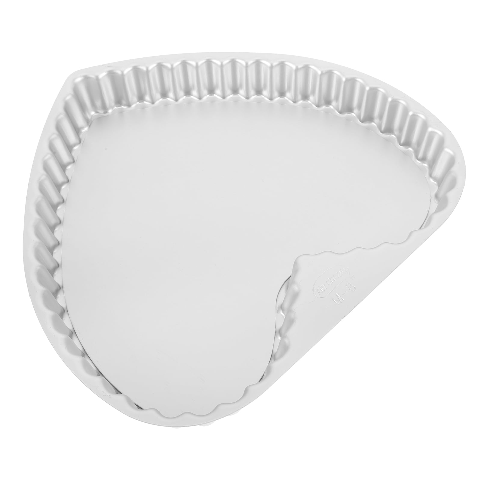 Baking Mold Heart Shape Pizza Pan Shaped Cake Pans Cheese Silver ...