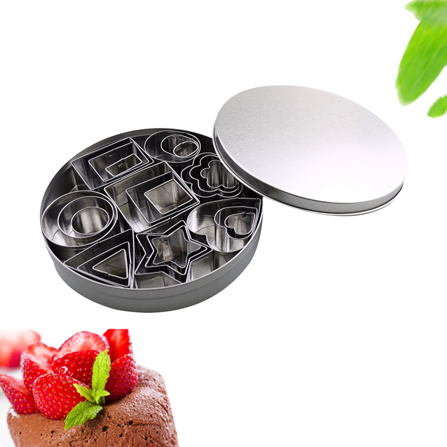 Baking Mold,Steel Box Shape Set With Stainless Cookie Cutters Tool ...