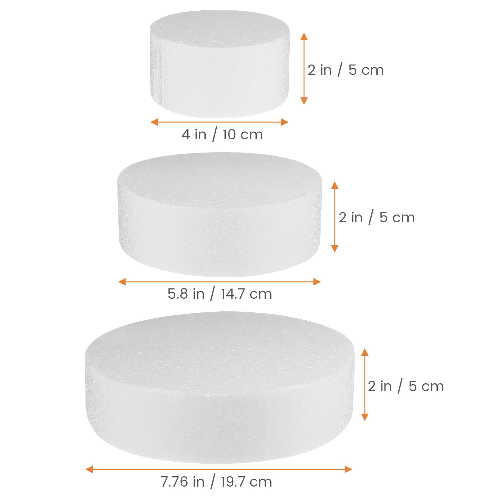 Baking Molds,3Pcs Round Cake Mini Cake for Wedding Display Window ...
