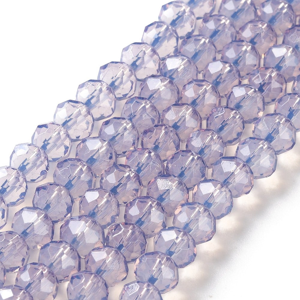 Baking Paint Transparent Glass Beads Strands Imitation Opalite Faceted ...