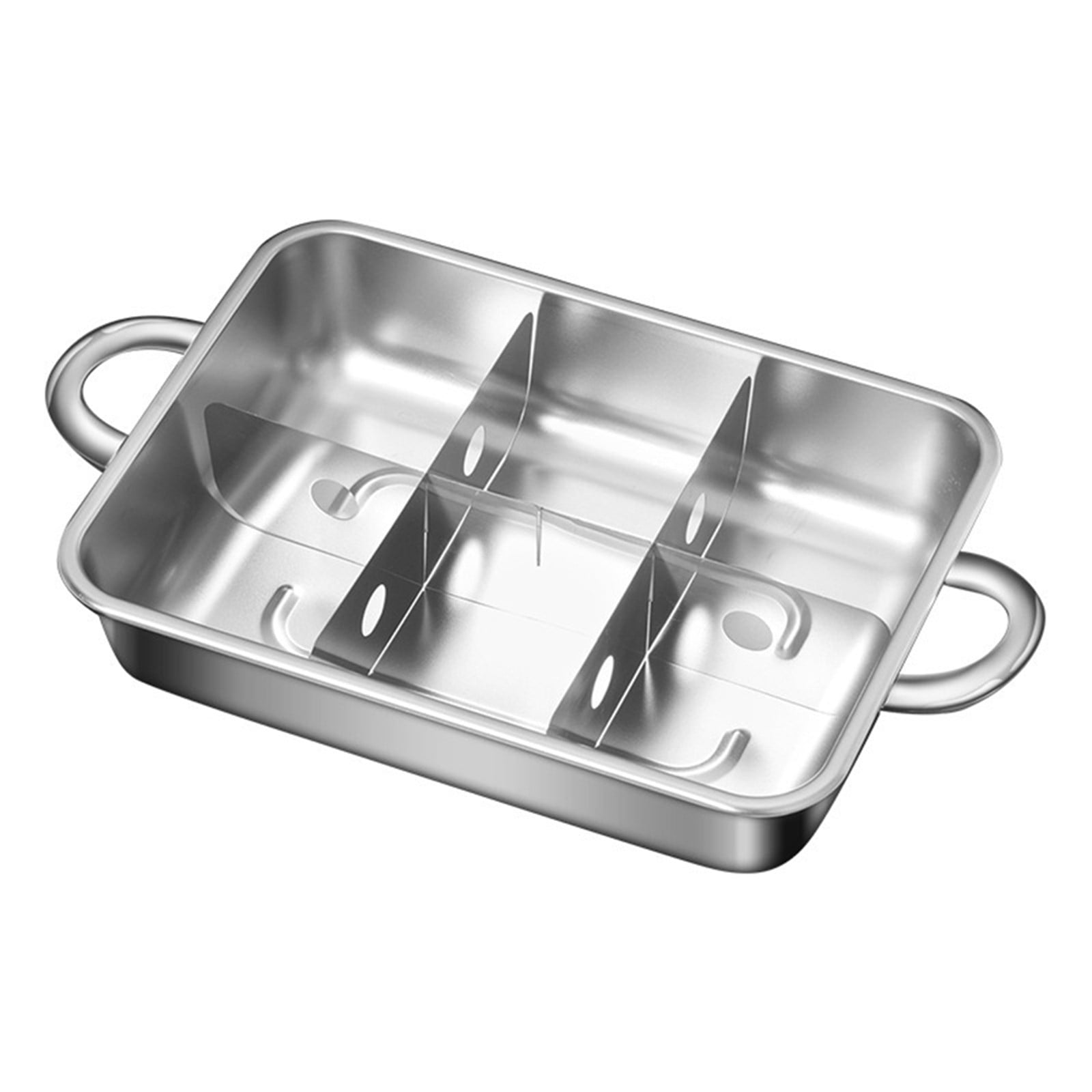 Baking Pan Grilled Fish Deep Plate Stainless Steel BBQ Fried Beef Food ...