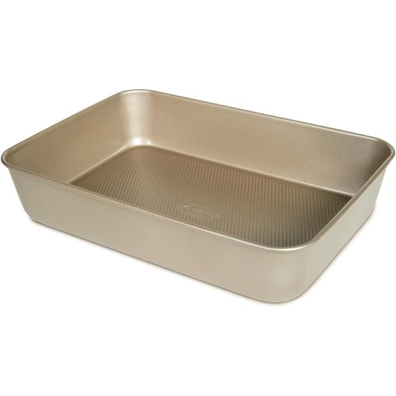 Baking Pan Nonstick - Oblong Metal Dish for Cake and Lasagna - Heavy ...