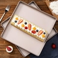 Baking Pan Rectangular Non Stick Metal Tray For Oven Cooking Cookies ...