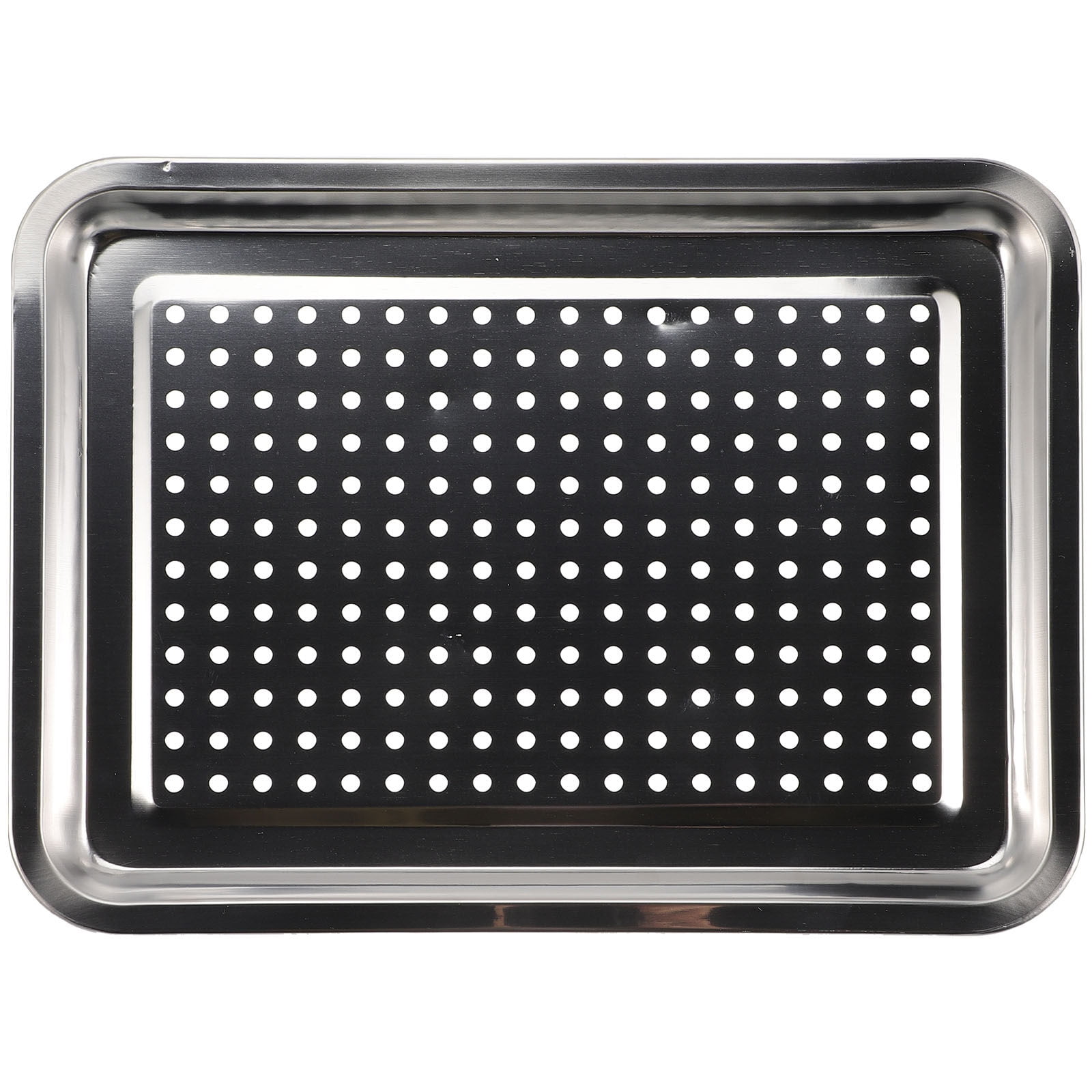 Stainless Steel BBQ Grill Pan for Outdoor Camping and Storage Silver ...