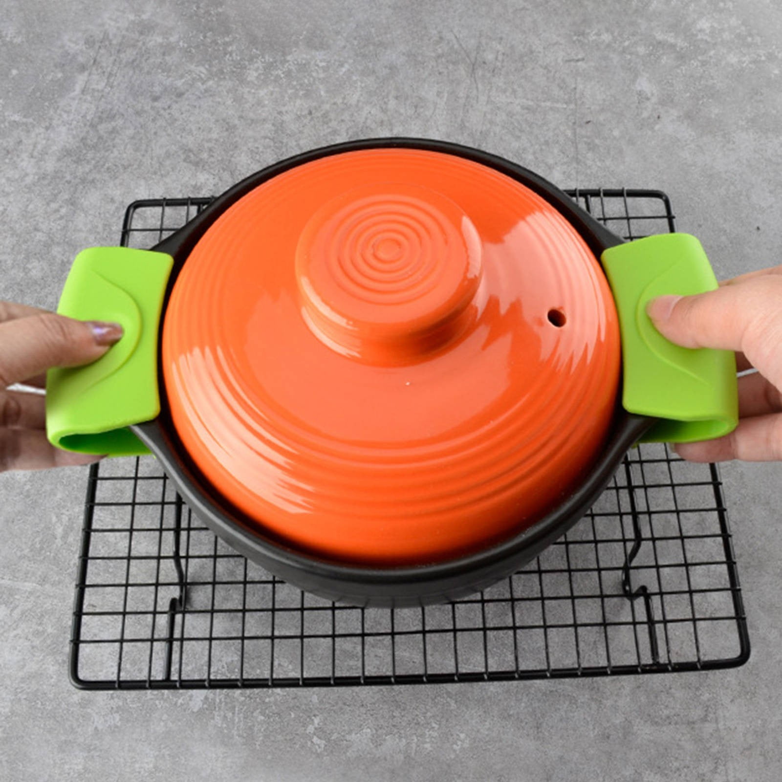 Baking Pans Innovative Silicone Pot Handle Cover Heat Ear Guard For ...