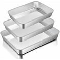 Baking Pans Set of 3, Stainless Steel Sheet Cake Pan for Oven - 12.5/10 ...
