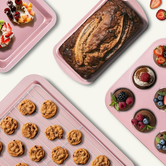 Baking Pans Sets, Nonstick Bakeware Sets 7-Piece with Round/Square Cake ...