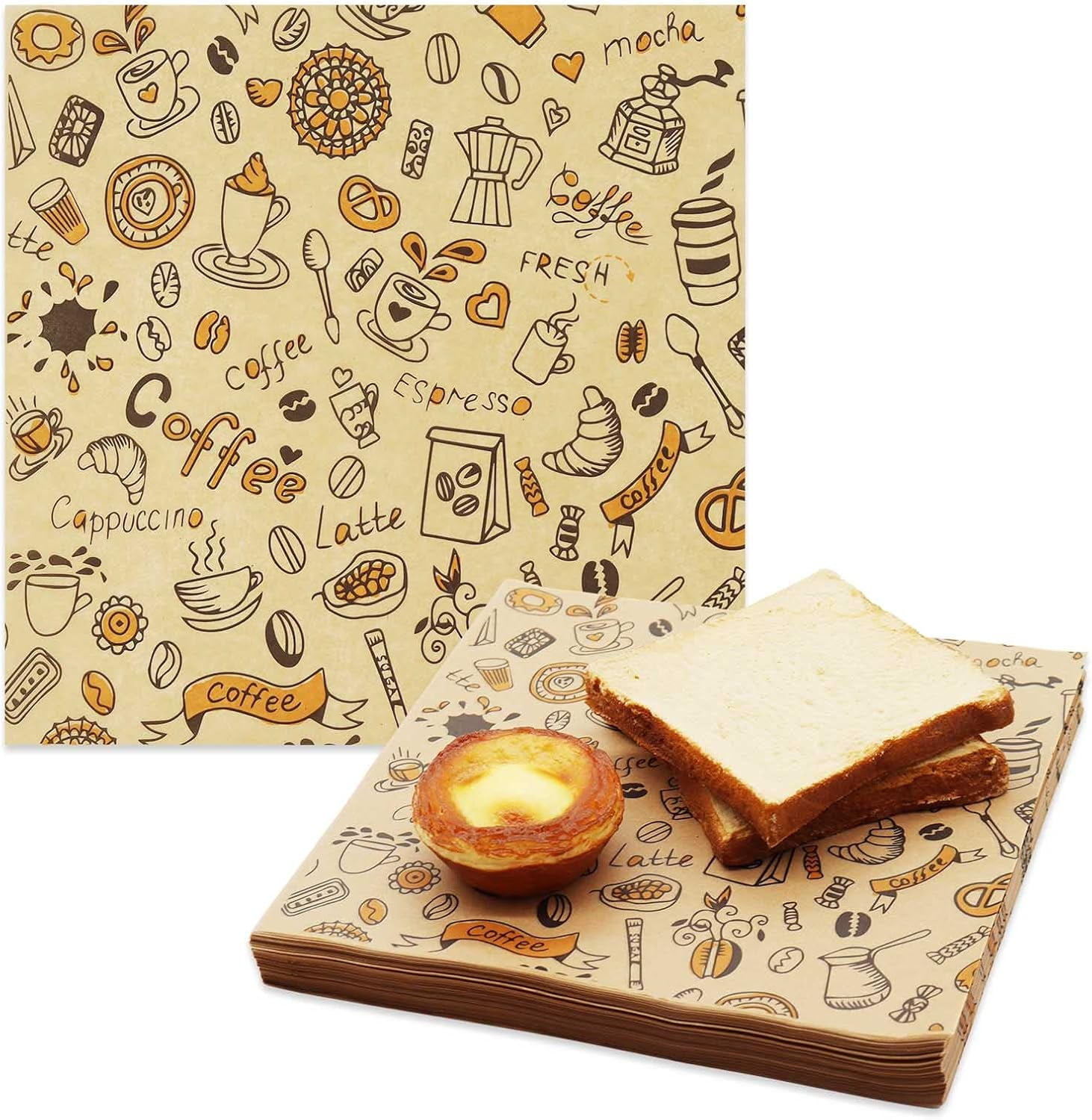 Baking Paper Cuts, 25 x 25 cm, 200 Sheets, Deli Paper Sheets, Chip ...