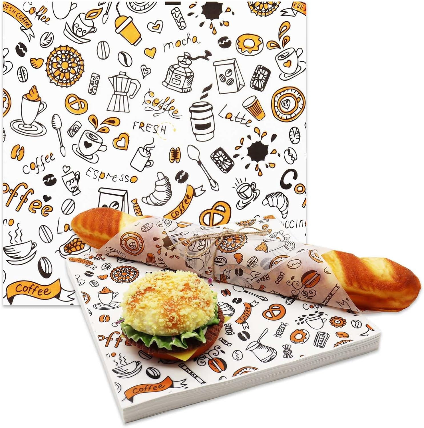 Baking Paper Cuts, 25 x 25 cm, 200 Sheets, Deli Paper Sheets, Chip ...