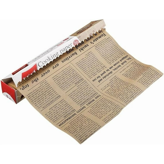 Baking Parchment Paper Roll Non Stick Newspaper Printing Design Food ...