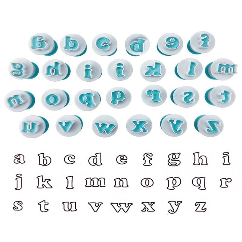 Baking Pastry Mold Letter Fondant Cookie Cutter Upper&Lowercase ...