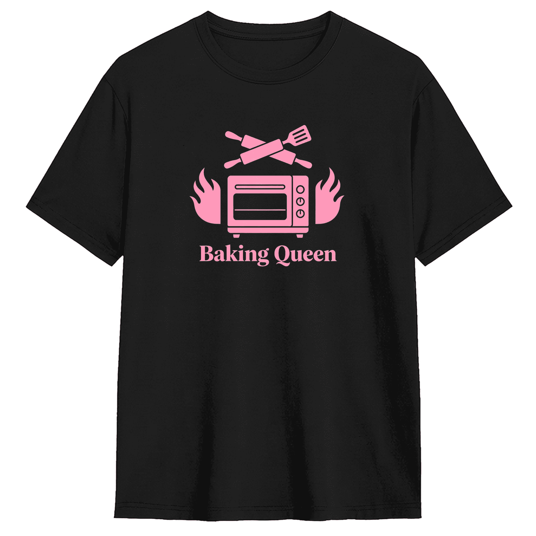 Baking Queen Oven Tools Retro Graphic Tee for Women, Funny Party Cotton ...