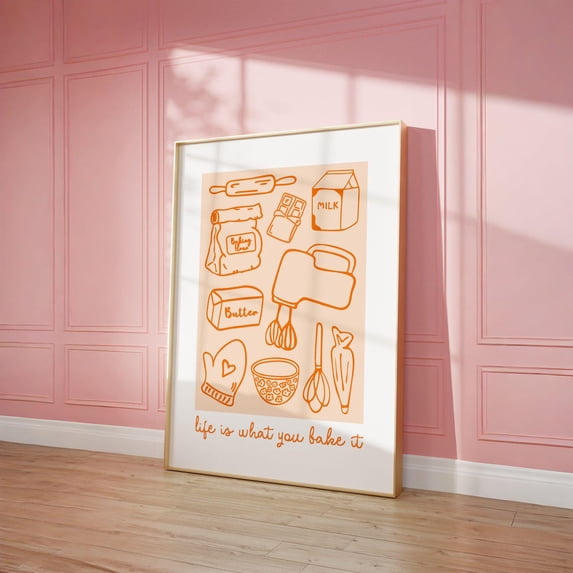 Baking Quote Print, Unframed Paper Poster 16x20in - Walmart.com