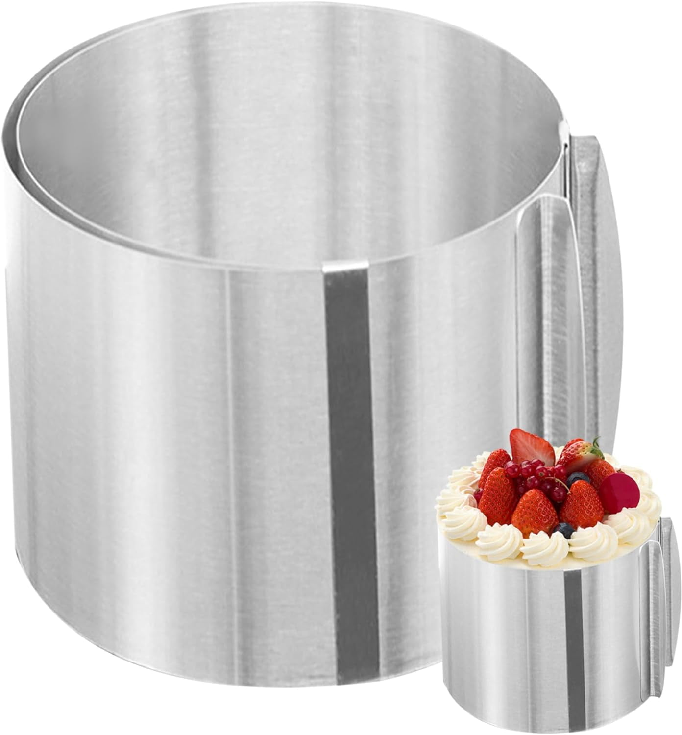 Baking Rings, Cake Ring 6-12 Inch Adjustable Cake Rings for Baking 6 ...