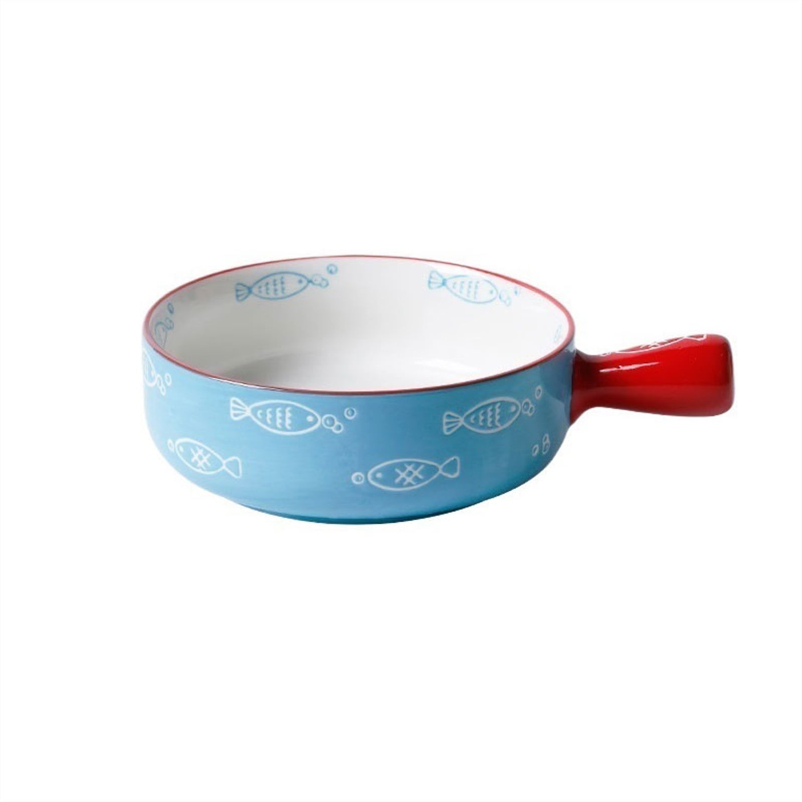 Baking and Serving Dish Single Handle Baking Pan Ceramic Bakeware ...