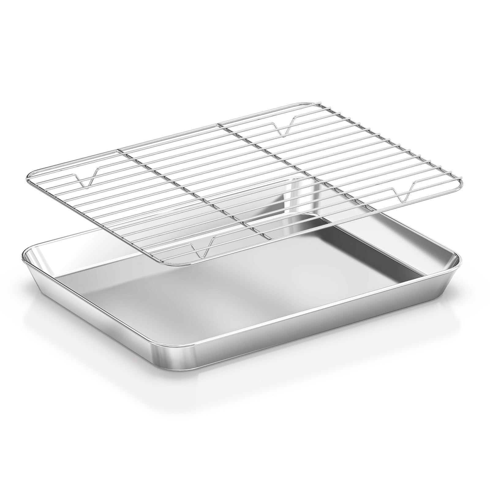 Baking Sheet Cookie Pans Set with Cooling Rack Sheets for Baking ...
