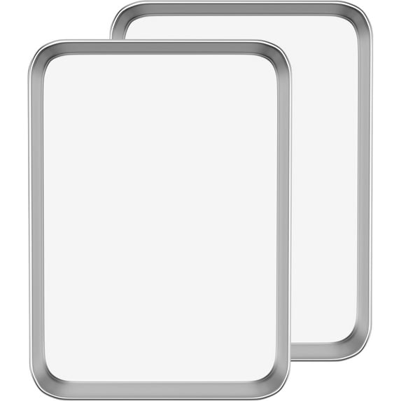 Baking Sheet Cookie Sheet Set of 2, Stainless Baking Pans Tray ...