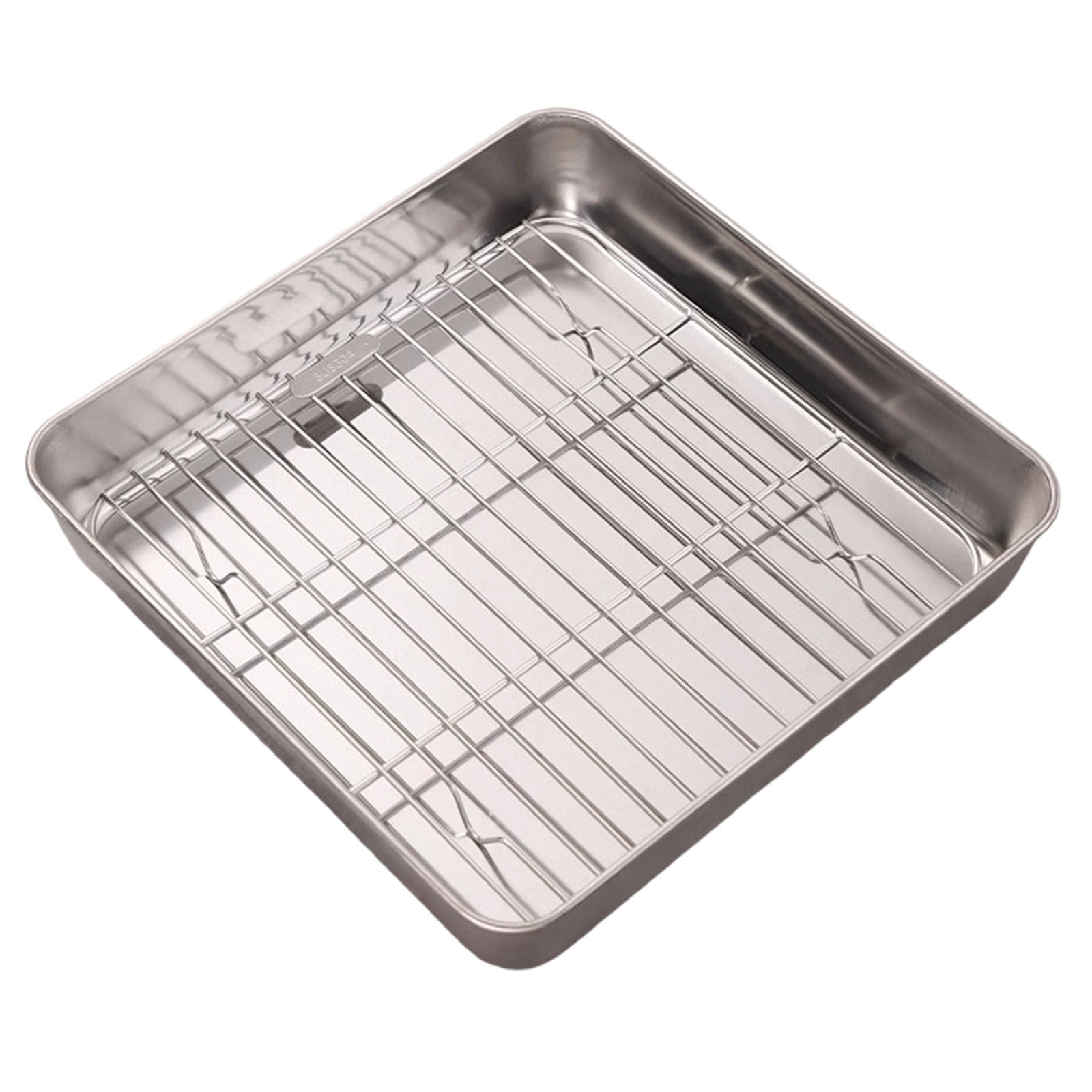 Baking Sheet Pan with Rack Set, Stainless Steel Cookie Sheet Pan Tray ...