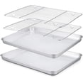 Baking Sheet Pan with Wire Cooling Rack, Set of Stainless Steel ...