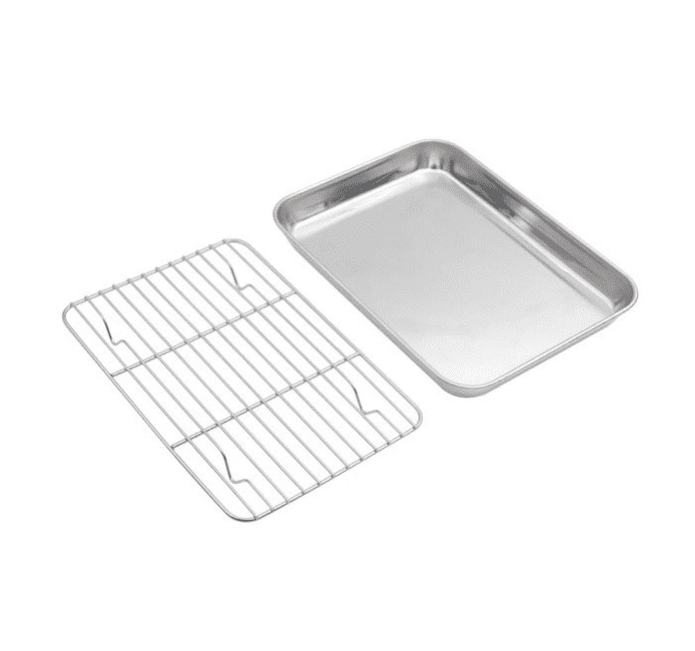 Baking Sheet with Rack Set (1 Sheet + 1 Rack), Cookie Sheets for Baking ...