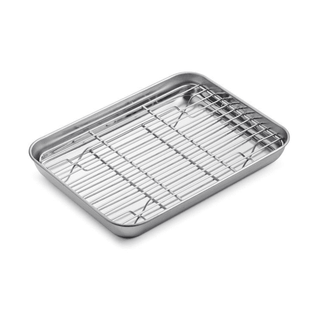 Topboutique Stainless Steel Baking Sheet with Rack Set, Non Toxic ...