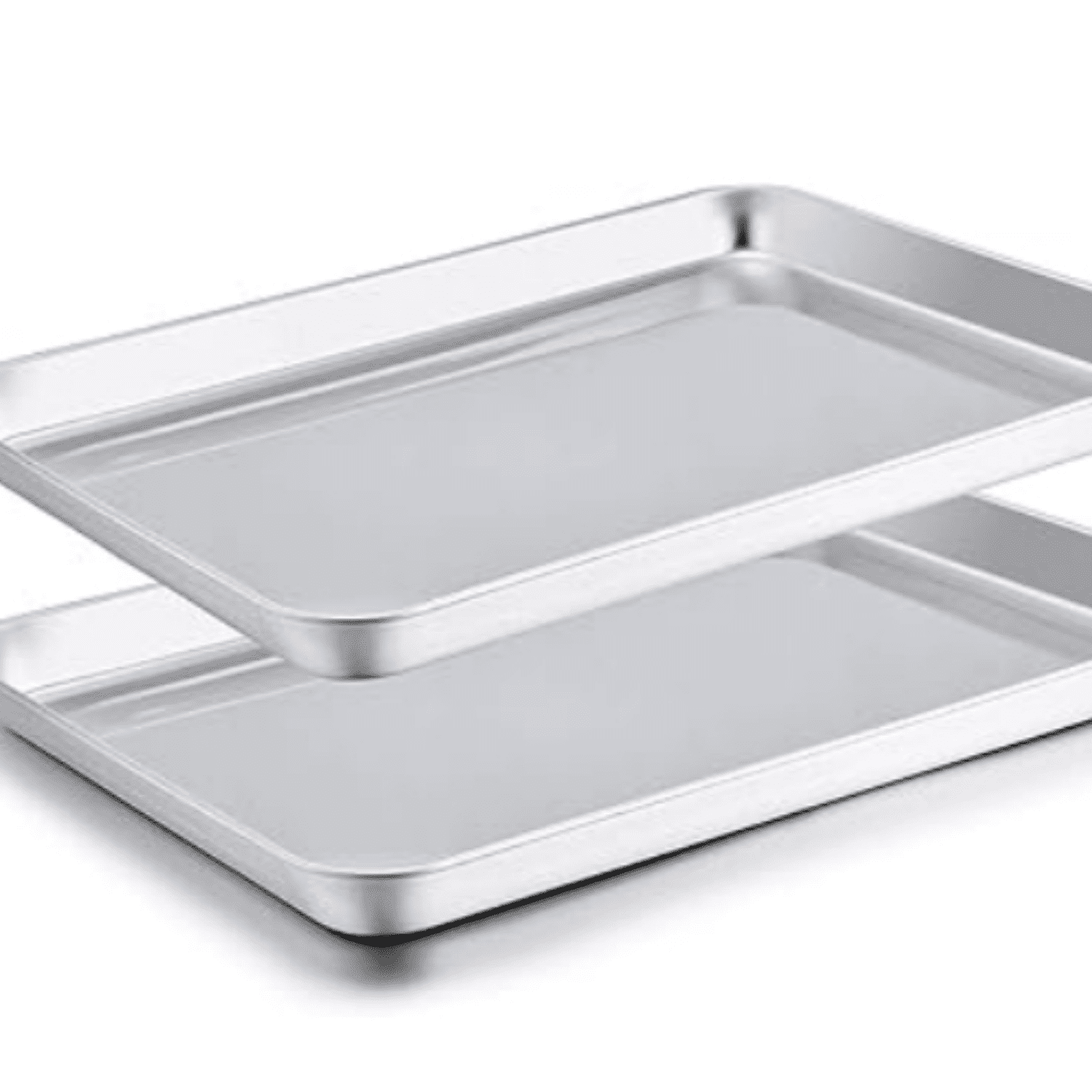 Baking Sheet Set of 2, Baking Pans Tray Cookie Sheet Stainless Steel ...