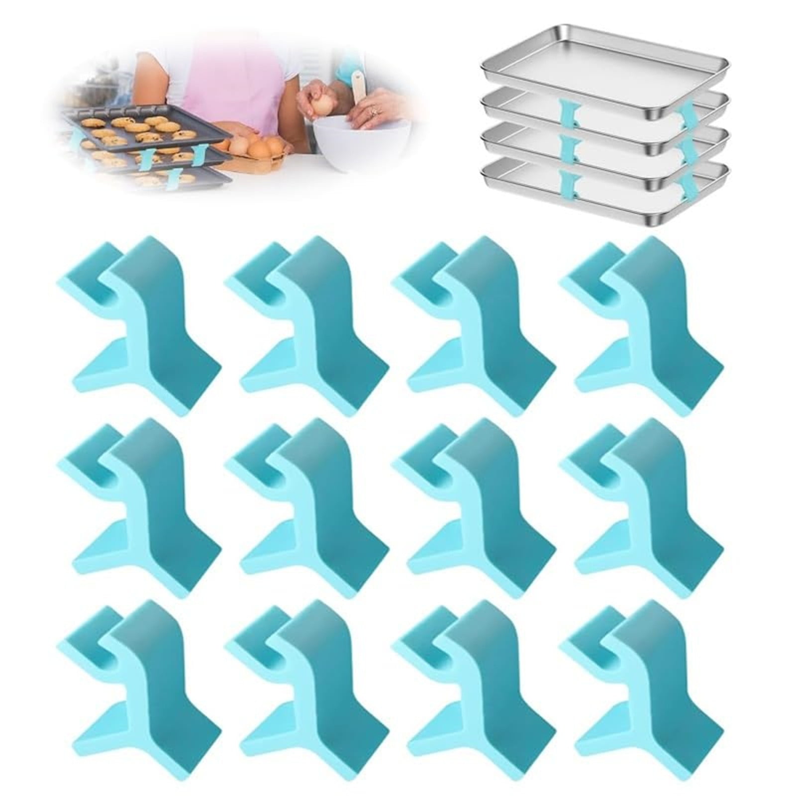 Baking Sheet Tray Stackers Cookie Sheet Stackers Clips Reusable Trays ...