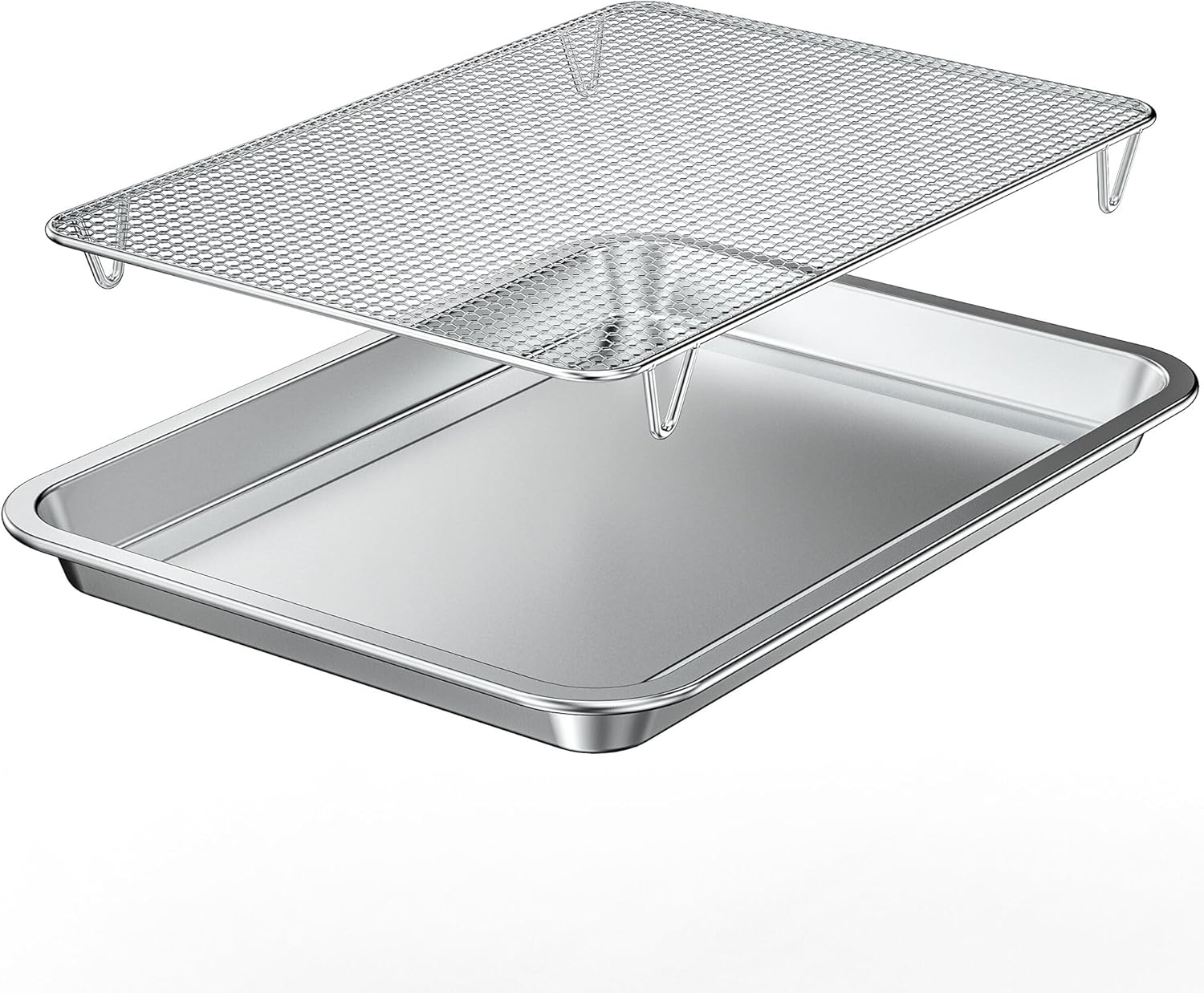 Baking Sheet with Wire Rack Set, 15.35''x 11.5'' Stainless Steel Cookie ...