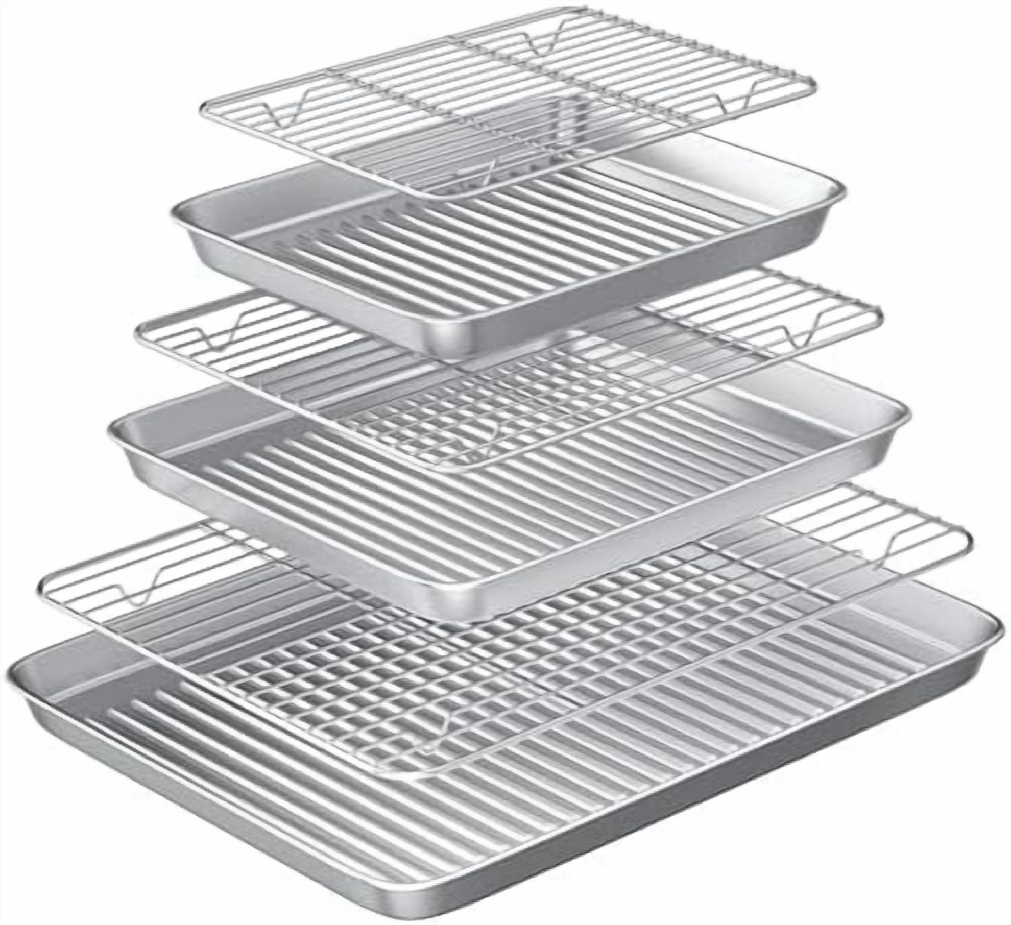 Baking Sheet with Wire Rack Set: 3 Baking Pans + 3 Cooling Racks for ...