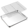 Baking Sheet with Rack 17.6x13x1 Inch Stainless Steel Tray Pan Set for ...