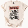 Baking Shirt Warning Tshirt Funny Baker Gift Natural Beige Color Cotton ...