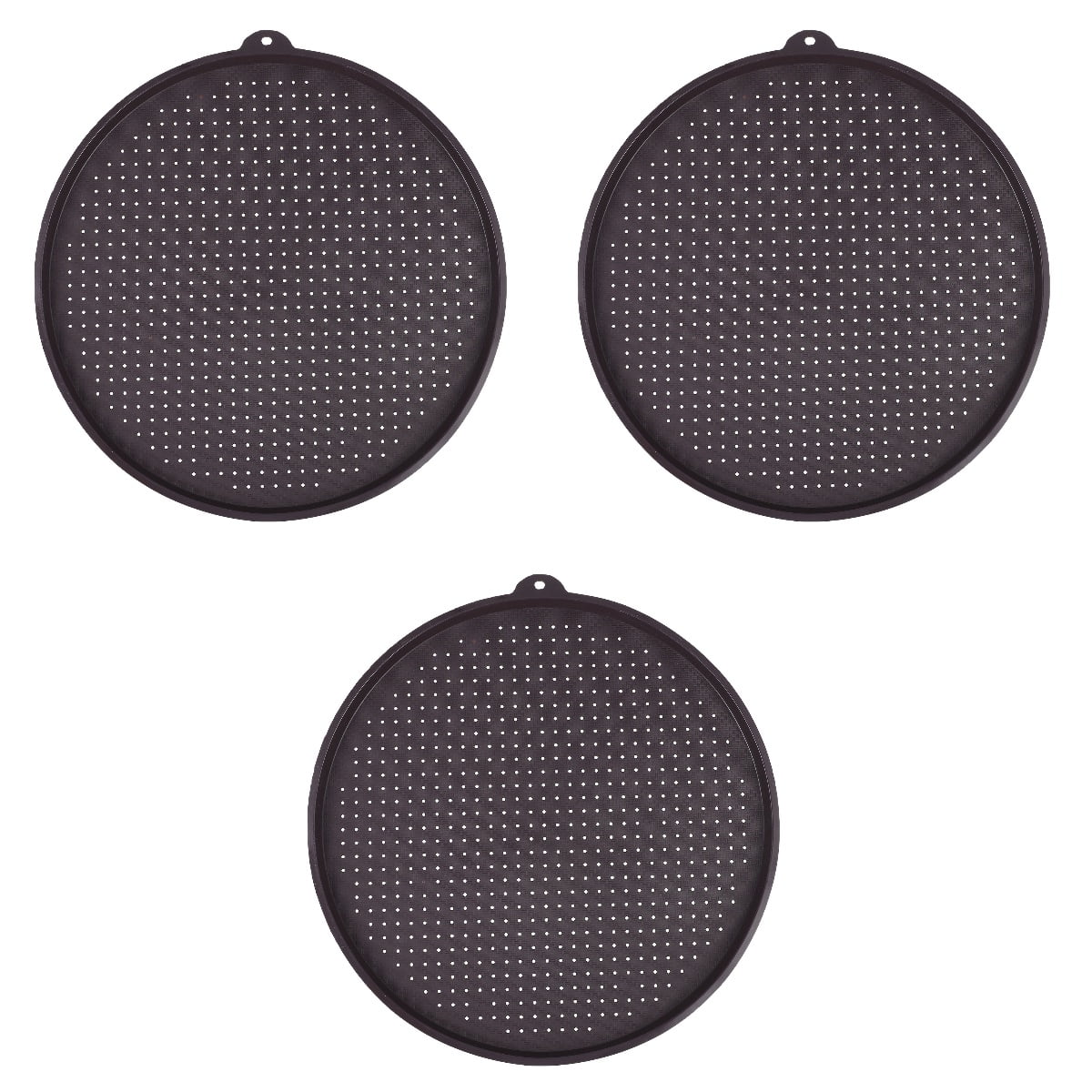 Baking Silicone Mat Pizza Plate Round Tray Pie Pan Tins Roasting Punch ...