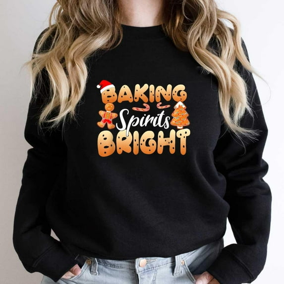Baking Spirits Bright Funny Christmas Cookies Holiday Baker Graphic - Holiday Favorite SW629 ...
