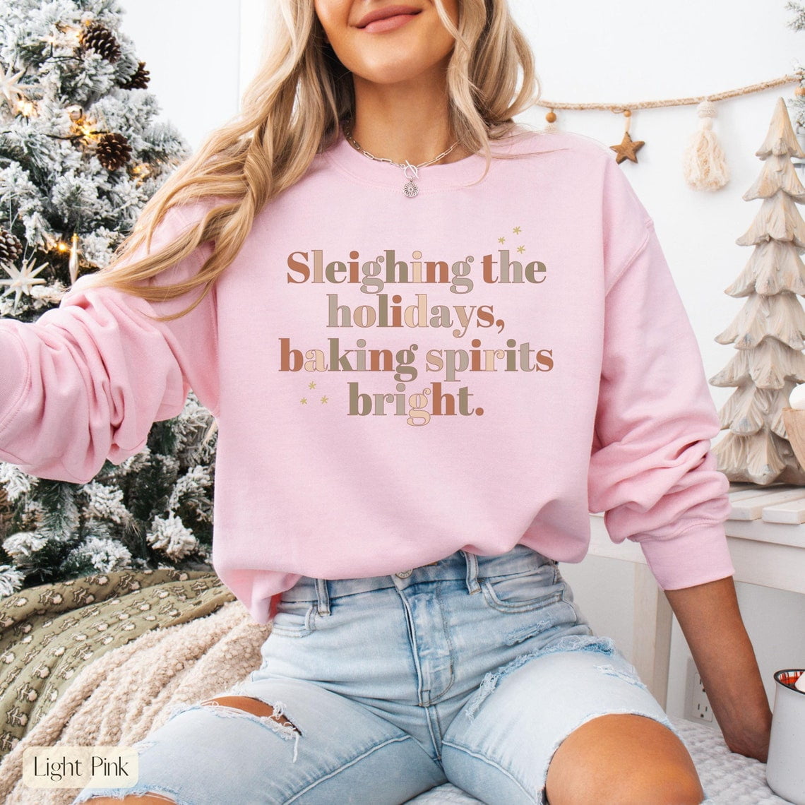 Baking Spirits Bright Sweatshirt, Winter Baking Sweatshirt, Bakers, Baking Sweatshirt, Baker ...