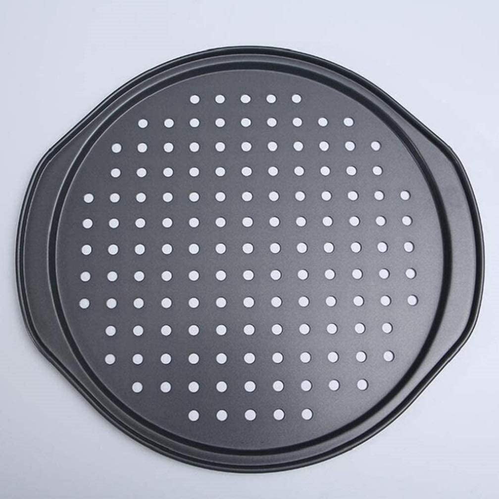 Baking Steel Pizza Pan for Oven, Bakeware Pizza Pan with Holes, Round ...