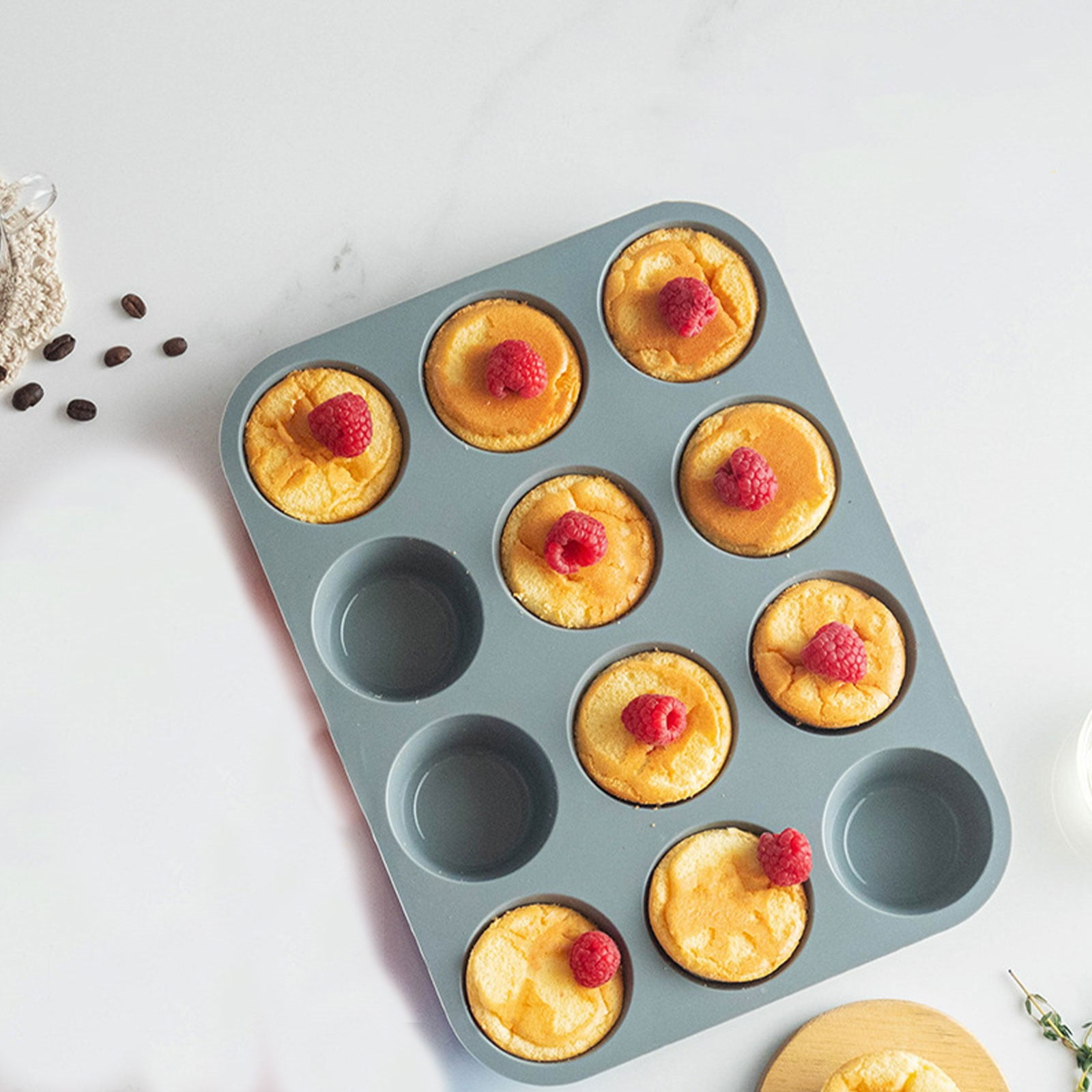 Baking Stick Microwave Pan Cupcake 12 Non Cup Silicone Dishwasher Cake ...