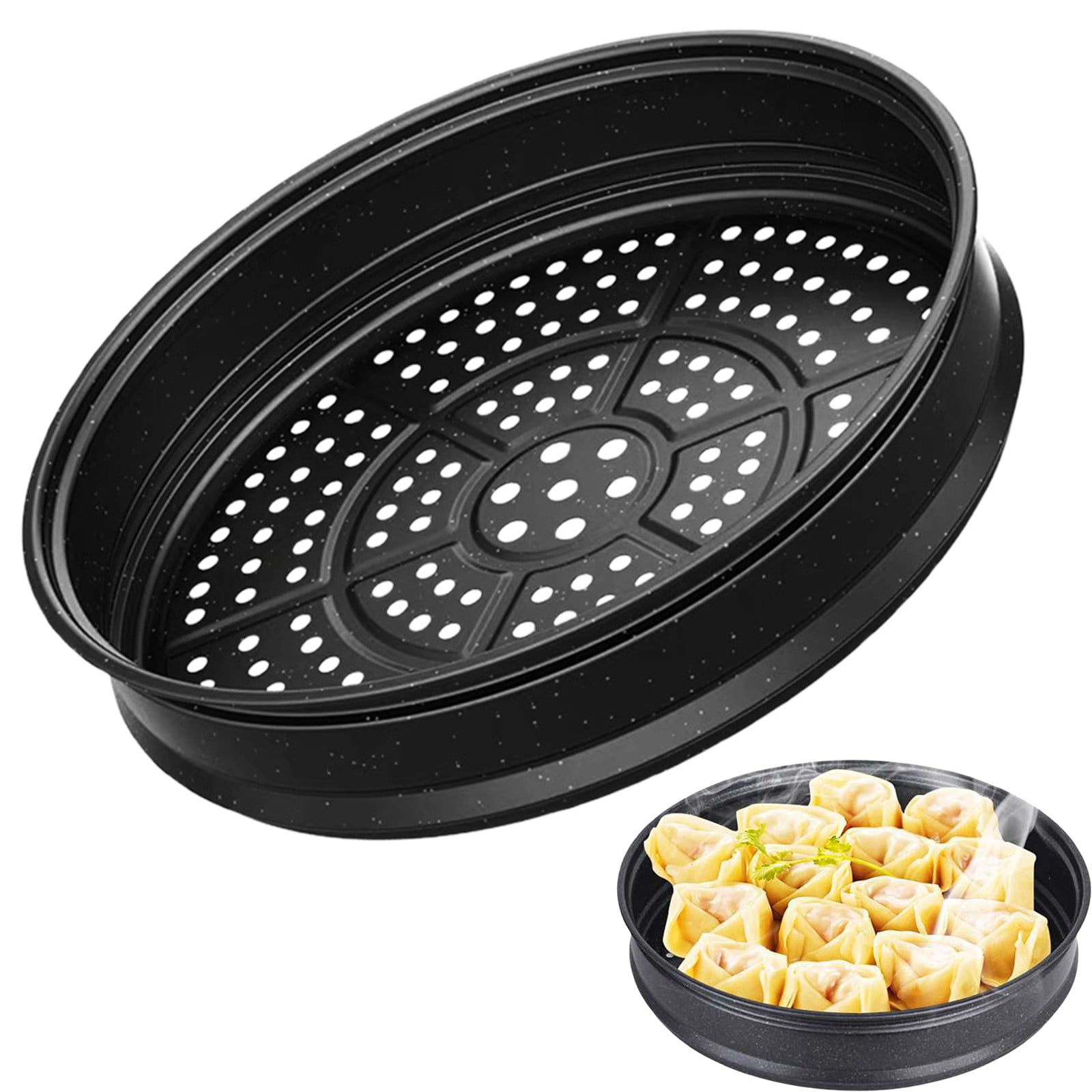 Baking Supplies Top Gadgets for Bakers Black Steam Basket Non Stick ...