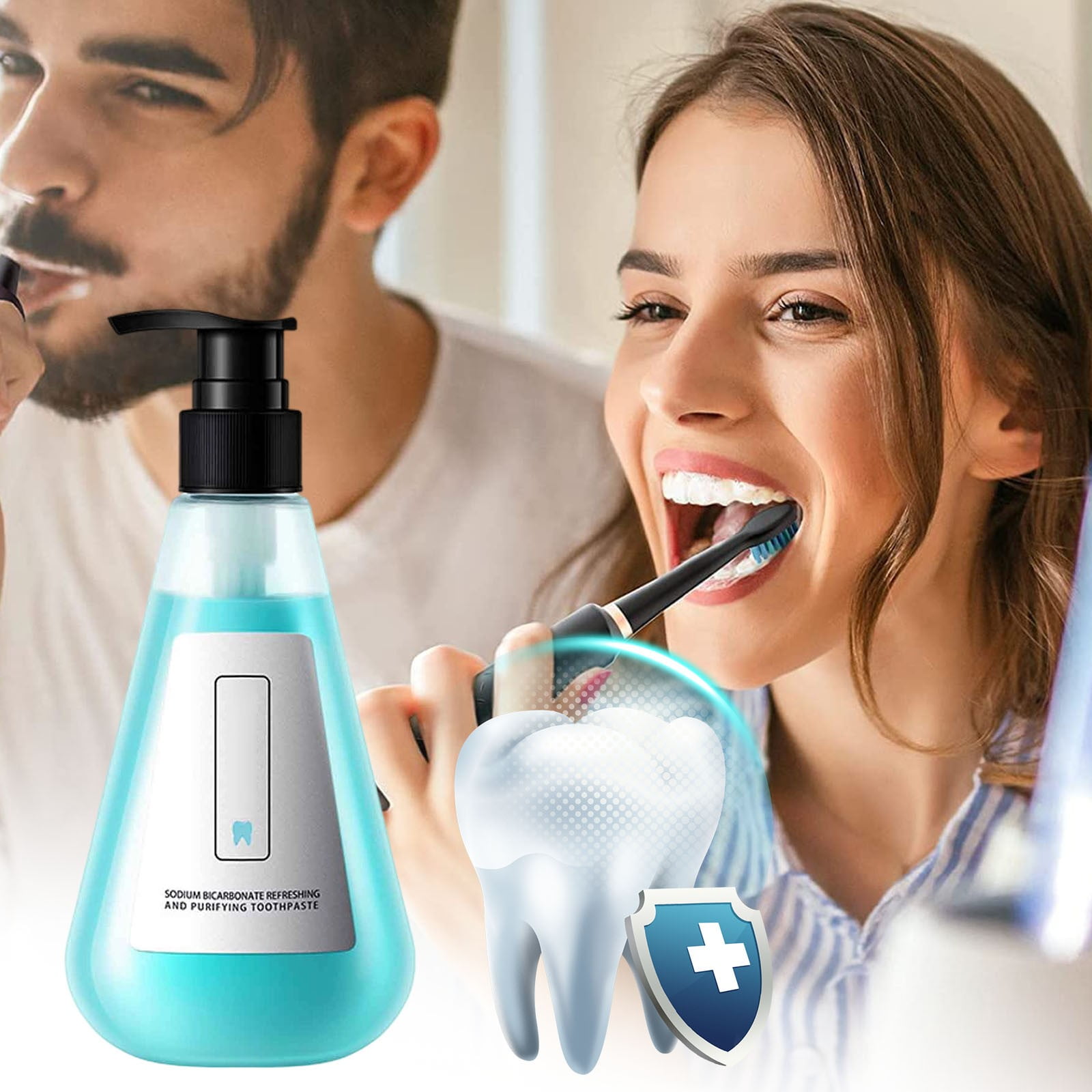 Baking Toothpaste Fresh Breath Stains Protection Press Toothpaste ...